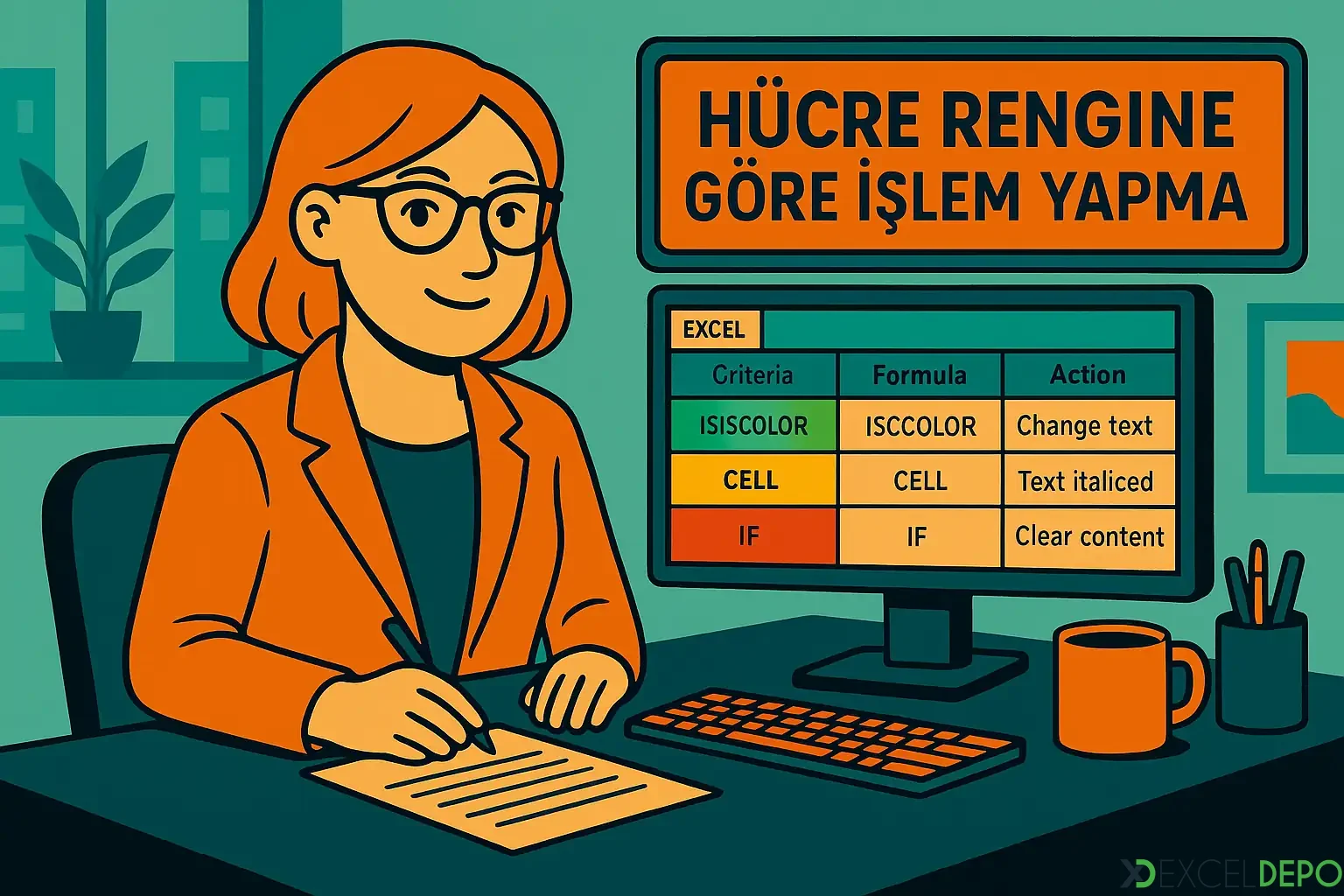Hücre Rengine Göre İşlem Yapma - Excel Download